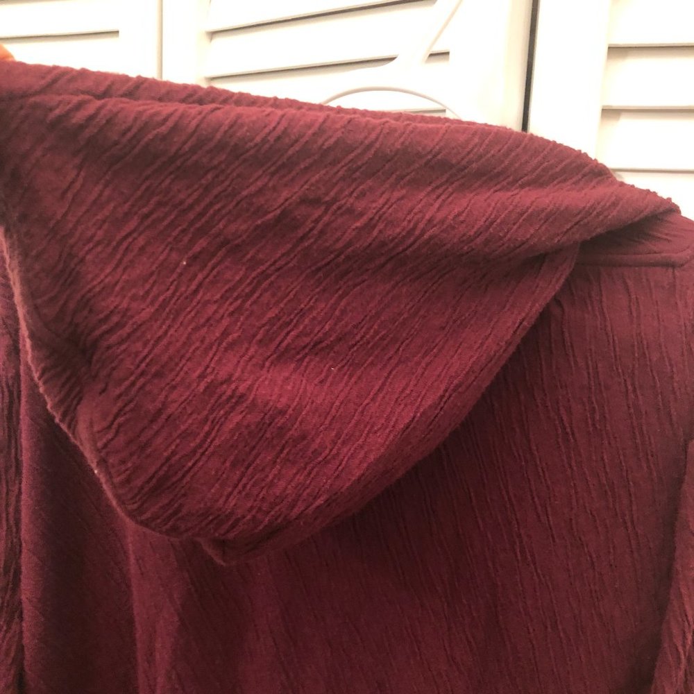 J Jill Pure Jill Burgundy Red Hoodie Sweater, Xl - Gem